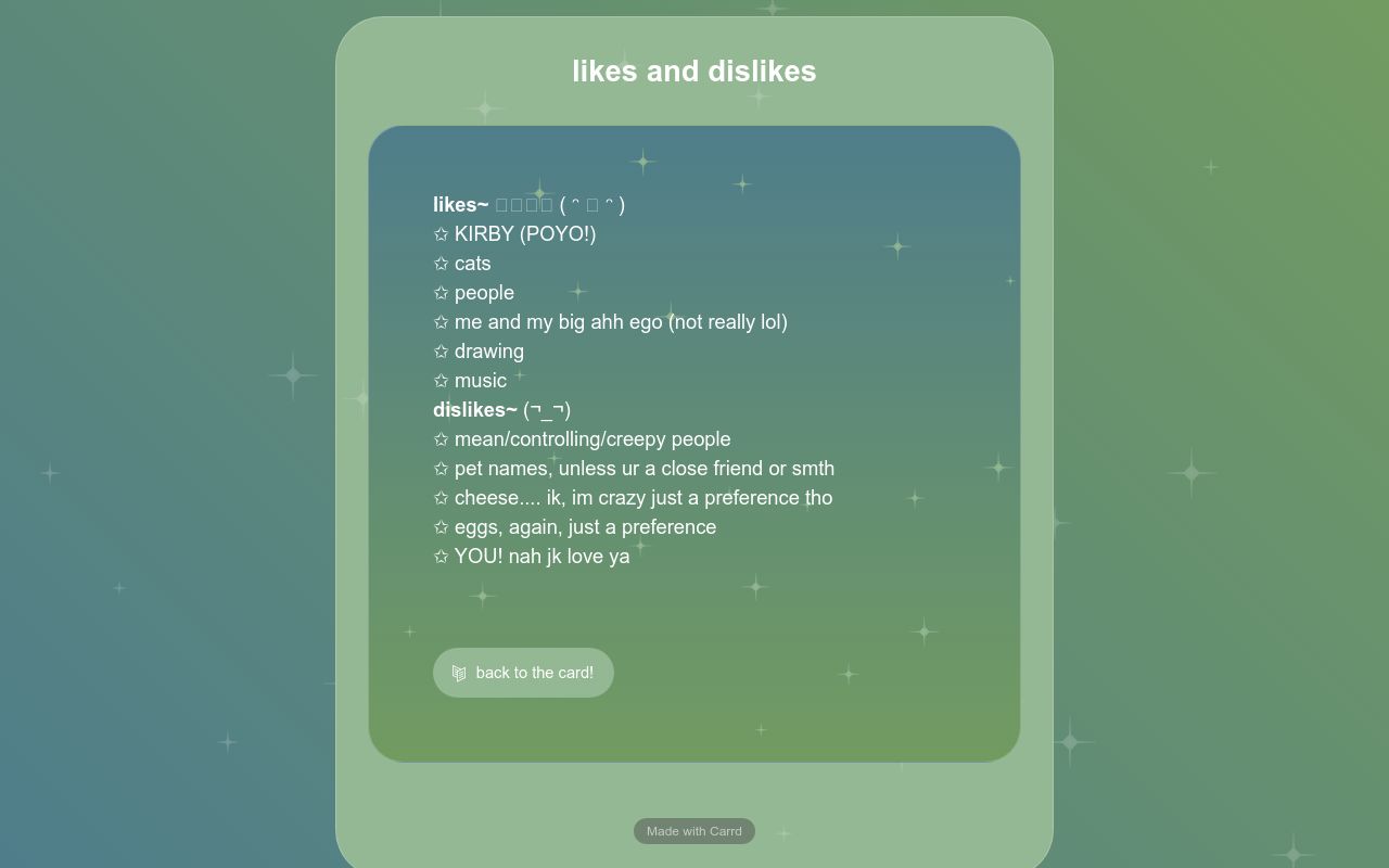 likes and dislikes lol